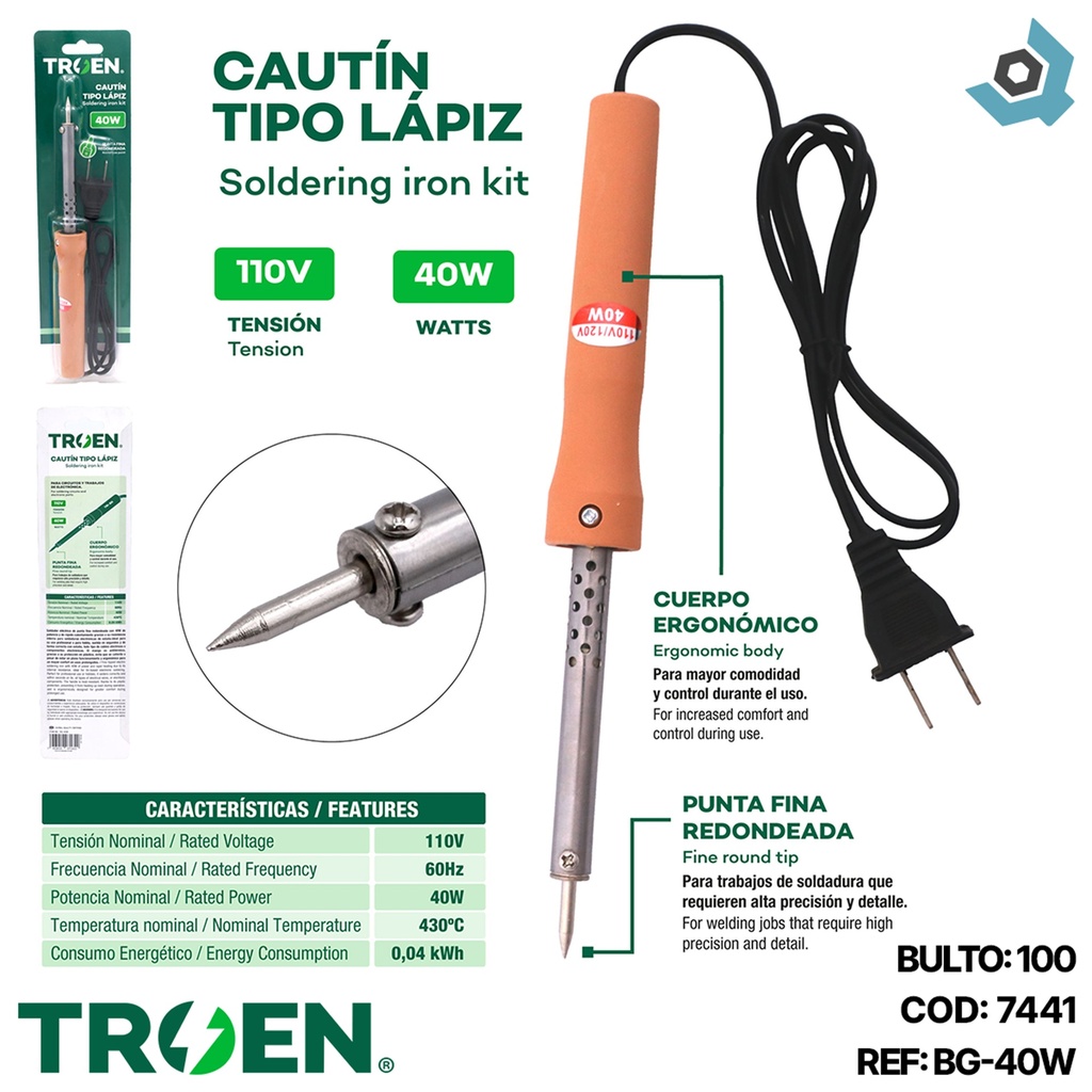 CAUTIN ELECTRICO PARA SOLDAR TROEN | Litani Import Export
